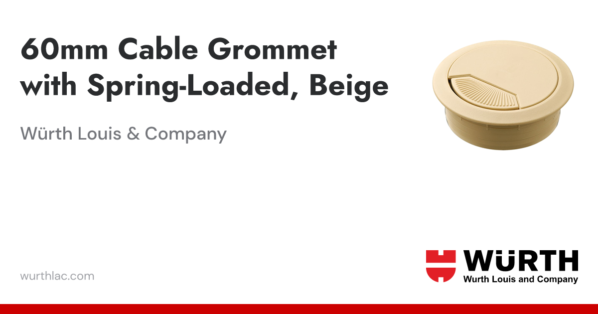 60mm Cable Grommet with Spring-Loaded, Beige | Würth Louis & Company