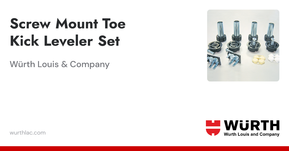 Screw Mount Toe Kick Leveler Set | Würth Louis & Company