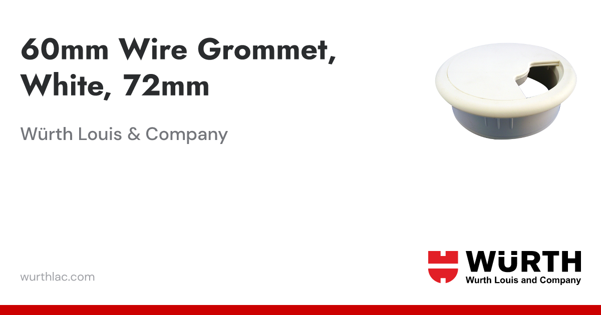 60mm Wire Grommet, White, 72mm | Würth Louis & Company