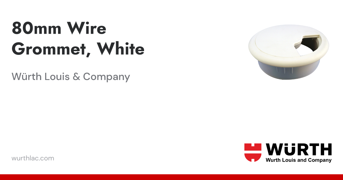80mm Wire Grommet, White | Würth Louis & Company