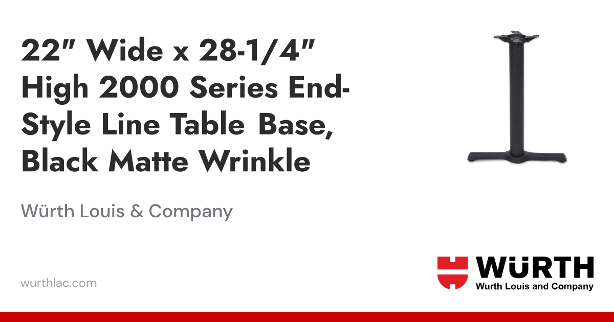 22" Wide x 28-1/4" High 2000 Series End-Style Line Table Base, Black ...