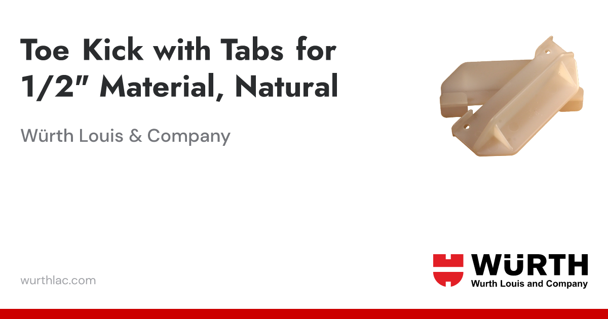 Toe Kick with Tabs for 1/2" Material, Natural | Würth Louis & Company