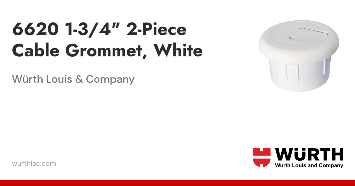 6620 1-3/4" 2-Piece Cable Grommet, White | Würth Louis & Company