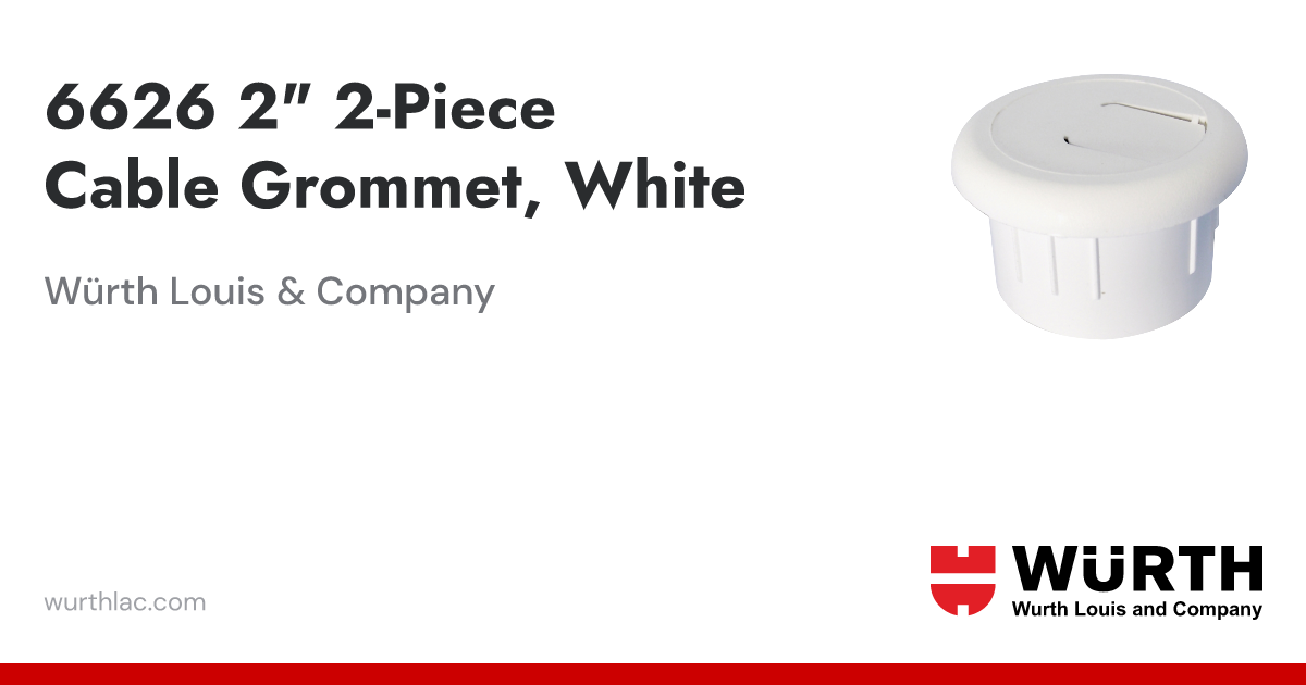 6626 2" 2-Piece Cable Grommet, White | Würth Louis & Company