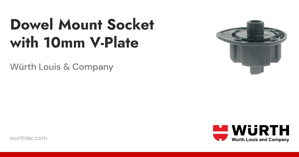 Dowel Mount Socket with 10mm V-Plate | Würth Louis & Company