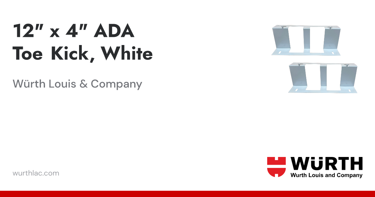 12" x 4" ADA Toe Kick, White | Würth Louis & Company