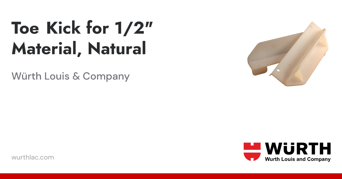Toe Kick for 1/2" Material, Natural | Würth Louis & Company