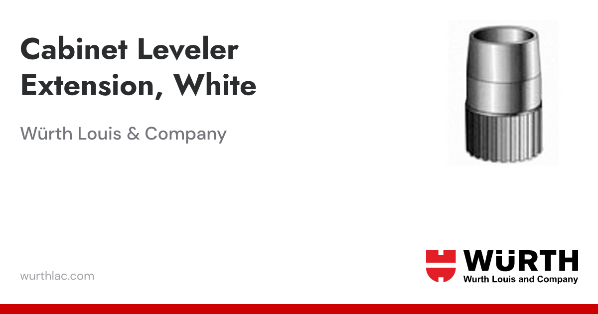 Cabinet Leveler Extension, White | Würth Louis & Company