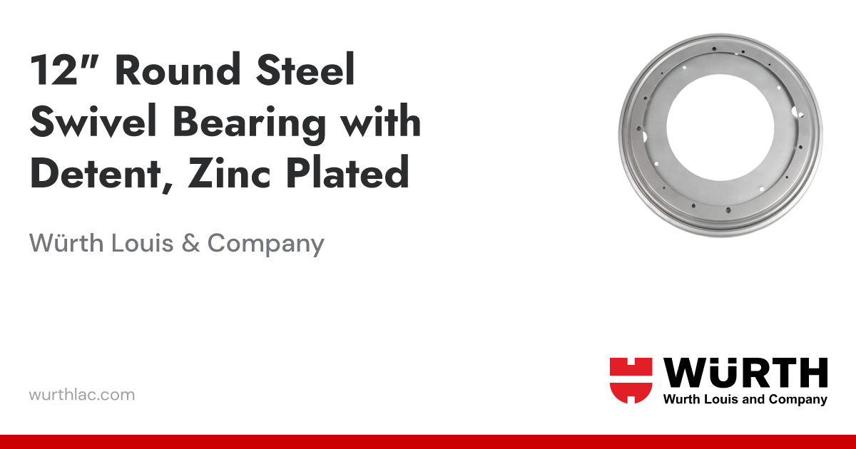 12" Round Steel Swivel Bearing with Detent, Zinc Plated | Würth Louis ...