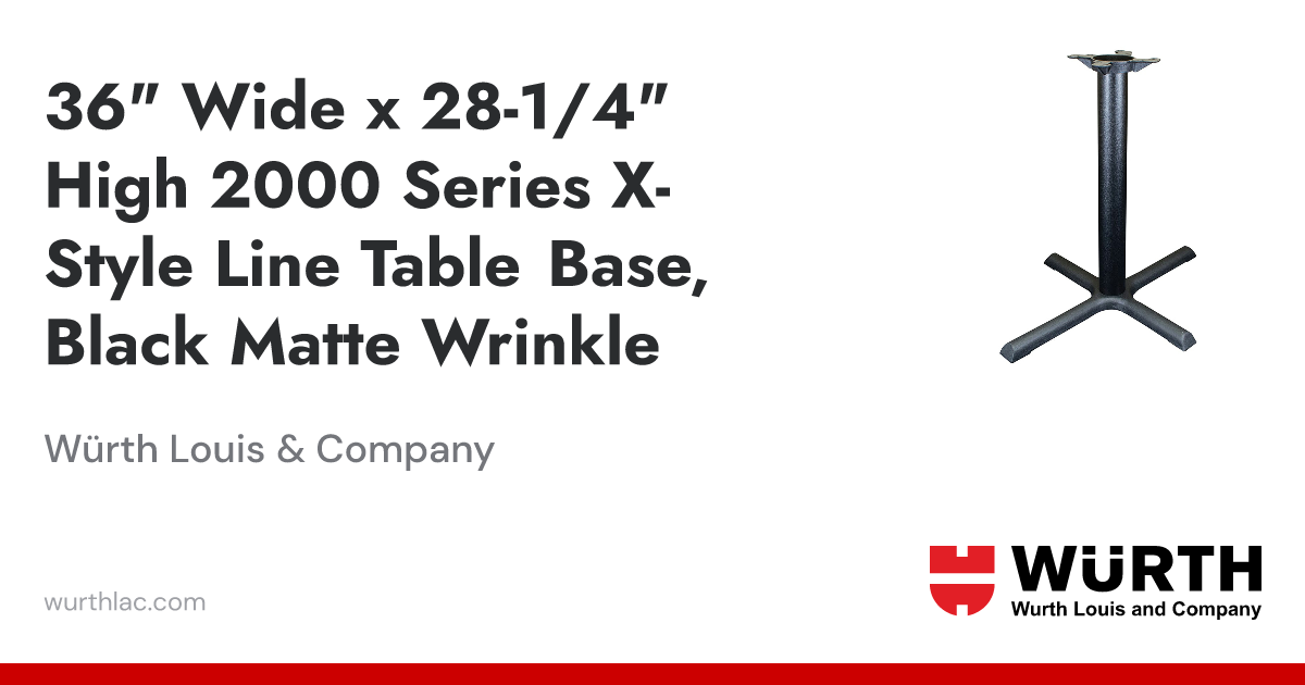 36" Wide x 28-1/4" High 2000 Series X-Style Line Table Base, Black ...