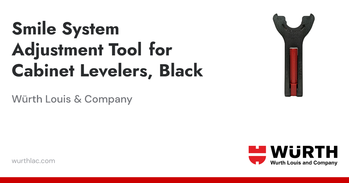 Smile System Adjustment Tool for Cabinet Levelers, Black | Würth Louis ...