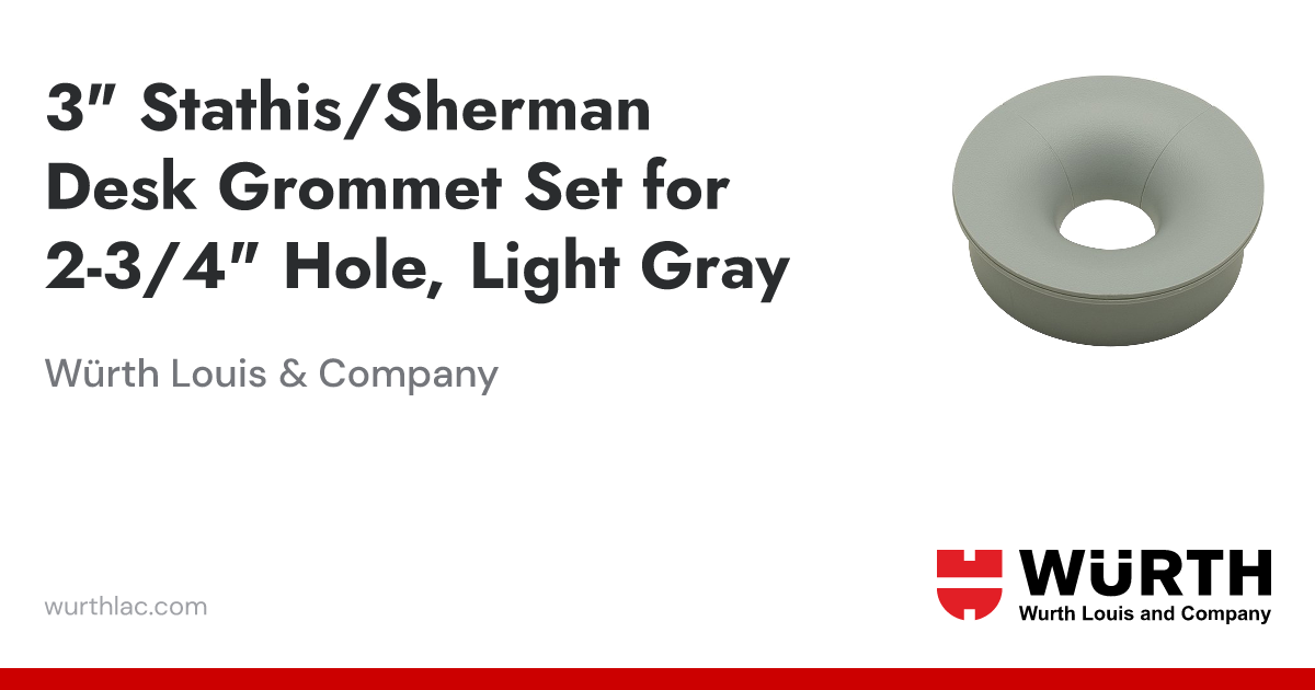 3" Stathis/Sherman Desk Grommet Set for 2-3/4" Hole, Light Gray | Würth ...