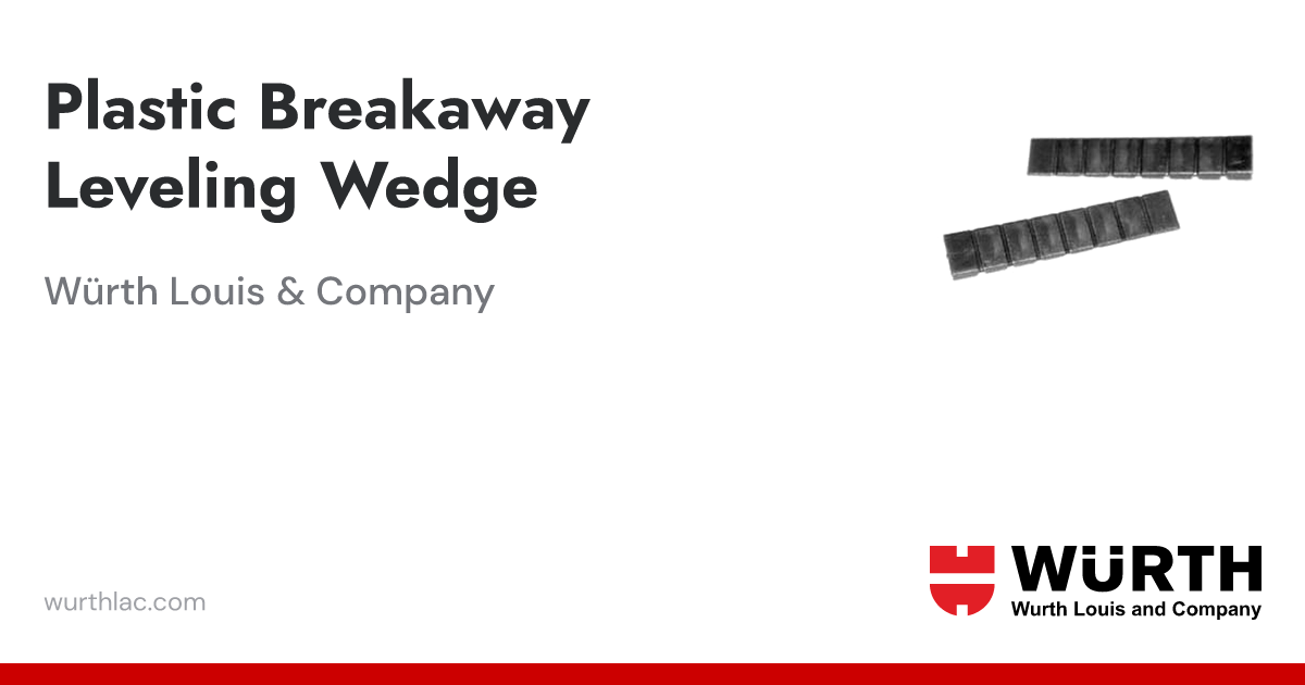 Plastic Breakaway Leveling Wedge | Würth Louis & Company
