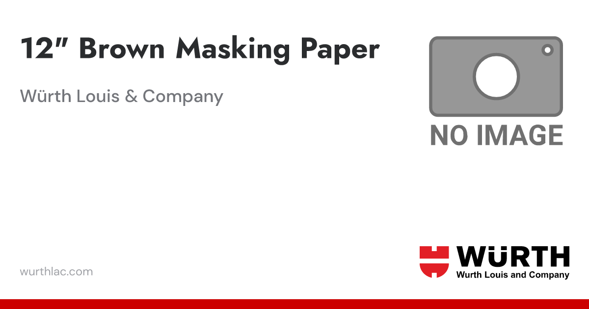 12" Brown Masking Paper | Würth Louis & Company
