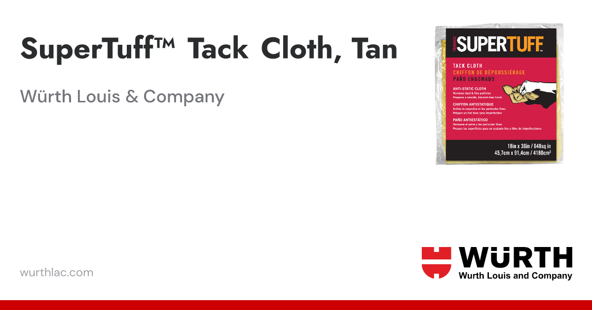 SuperTuff™ Tack Cloth, Tan | Würth Louis & Company