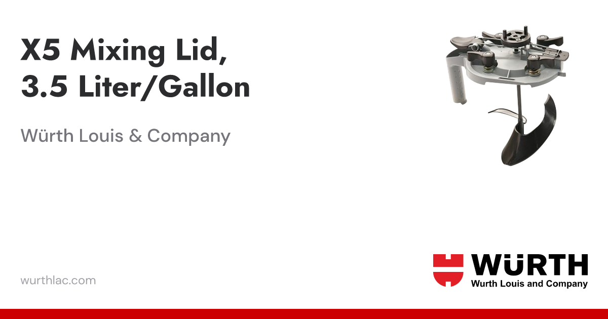 X5 Mixing Lid, 3.5 Liter/Gallon | Würth Louis & Company