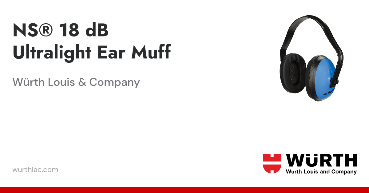 NS® 18 dB Ultralight Ear Muff | Würth Louis & Company