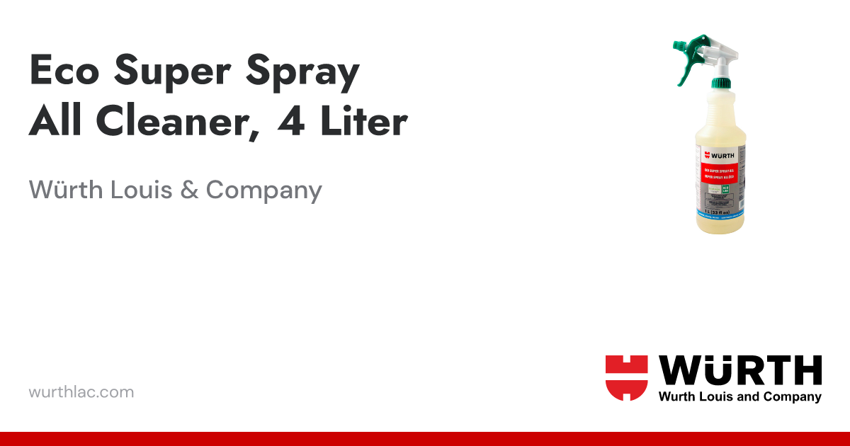 Eco Super Spray All Cleaner, 4 Liter | Würth Louis & Company