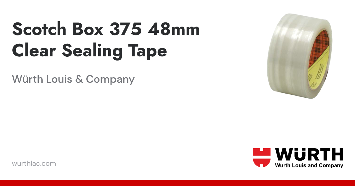 Scotch Box 375 48mm Clear Sealing Tape | Würth Louis & Company