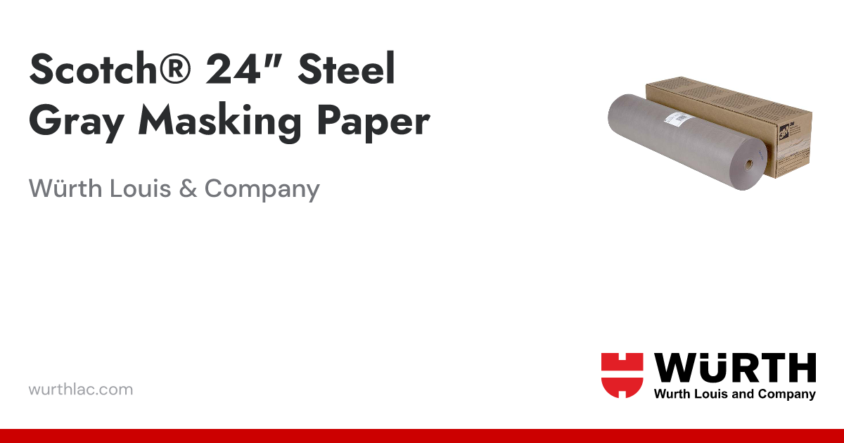 Scotch® 24" Steel Gray Masking Paper | Würth Louis & Company
