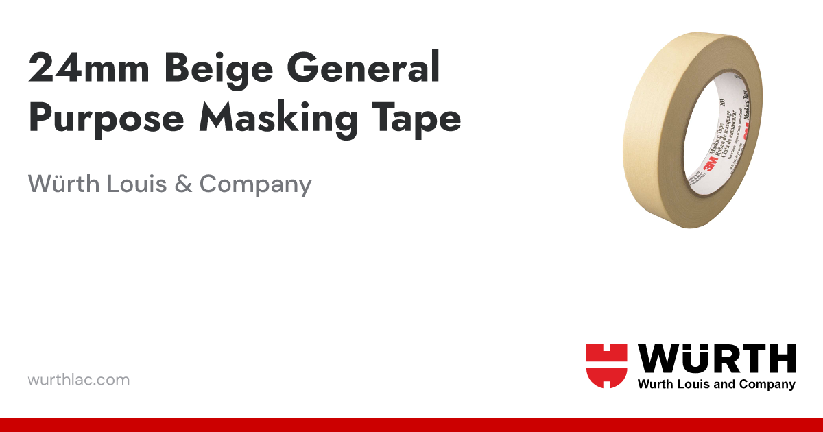 24mm Beige General Purpose Masking Tape | Würth Louis & Company