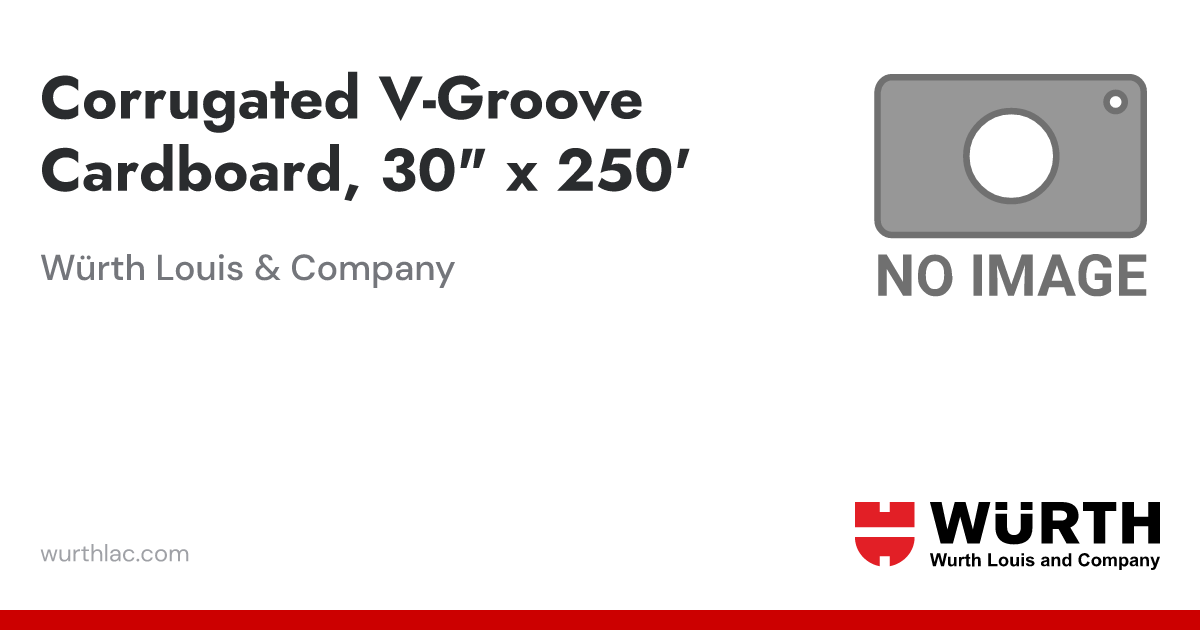 Corrugated V-Groove Cardboard, 30" x 250' | Würth Louis & Company