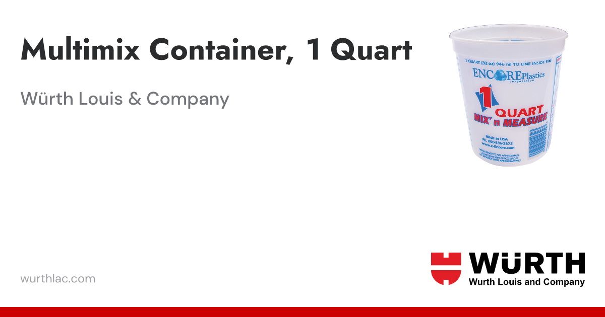 Multimix Container, 1 Quart | Würth Louis & Company