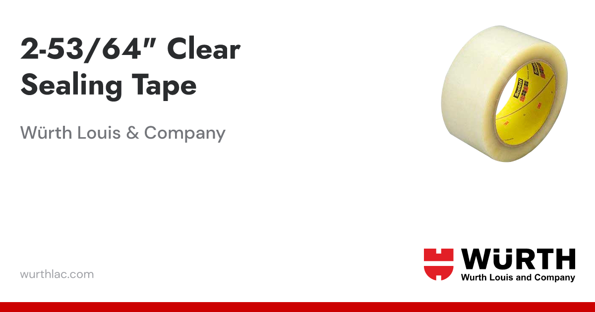 2-53/64" Clear Sealing Tape | Würth Louis & Company