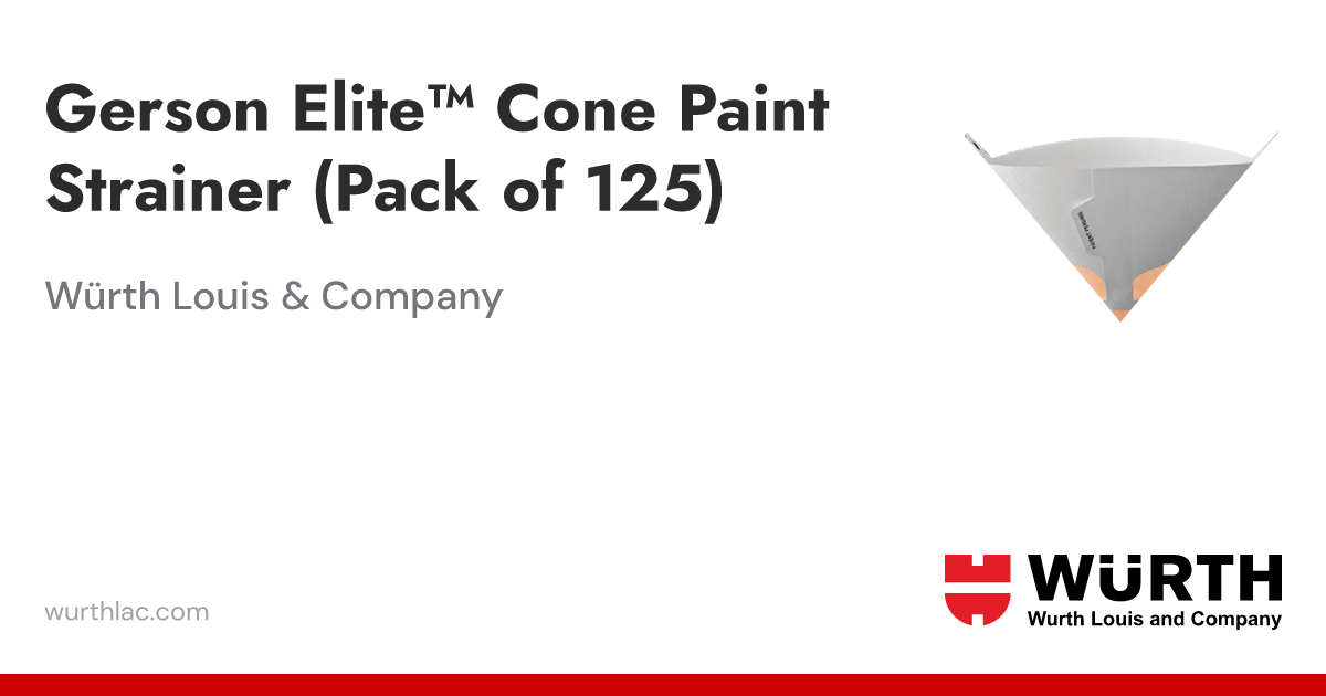 Gerson Elite™ Cone Paint Strainer (Pack of 125) | Würth Louis & Company