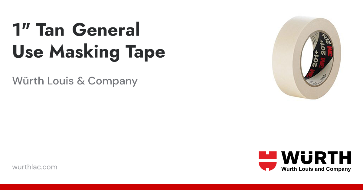 1" Tan General Use Masking Tape | Würth Louis & Company