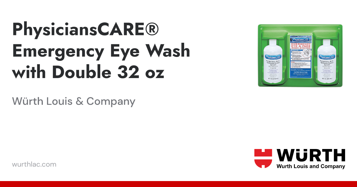 PhysiciansCARE® Emergency Eye Wash with Double 32 oz | Würth Louis ...