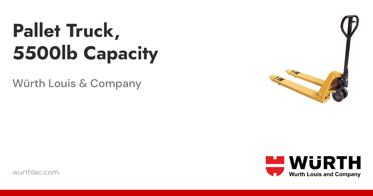 Pallet Truck, 5500lb Capacity | Würth Louis & Company