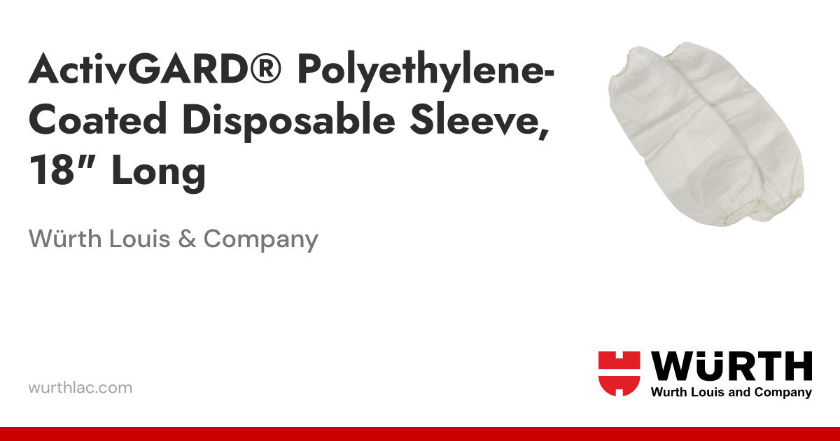 ActivGARD® Polyethylene-Coated Disposable Sleeve, 18" Long | Würth ...