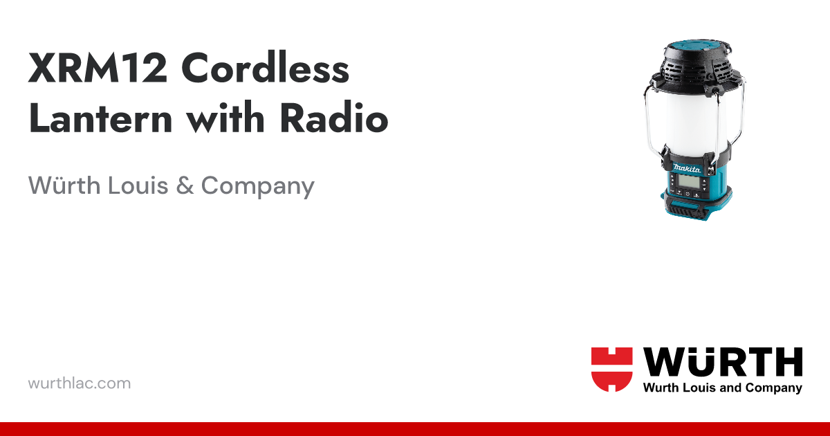 XRM12 Cordless Lantern with Radio | Würth Louis & Company