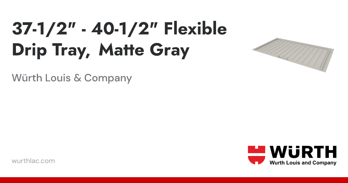 37-1/2" - 40-1/2" Flexible Drip Tray, Matte Gray | Würth Louis & Company