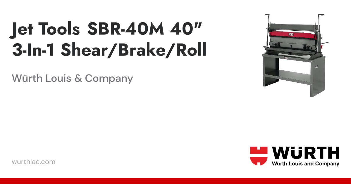 Jet Tools SBR-40M 40" 3-In-1 Shear/Brake/Roll | Würth Louis & Company