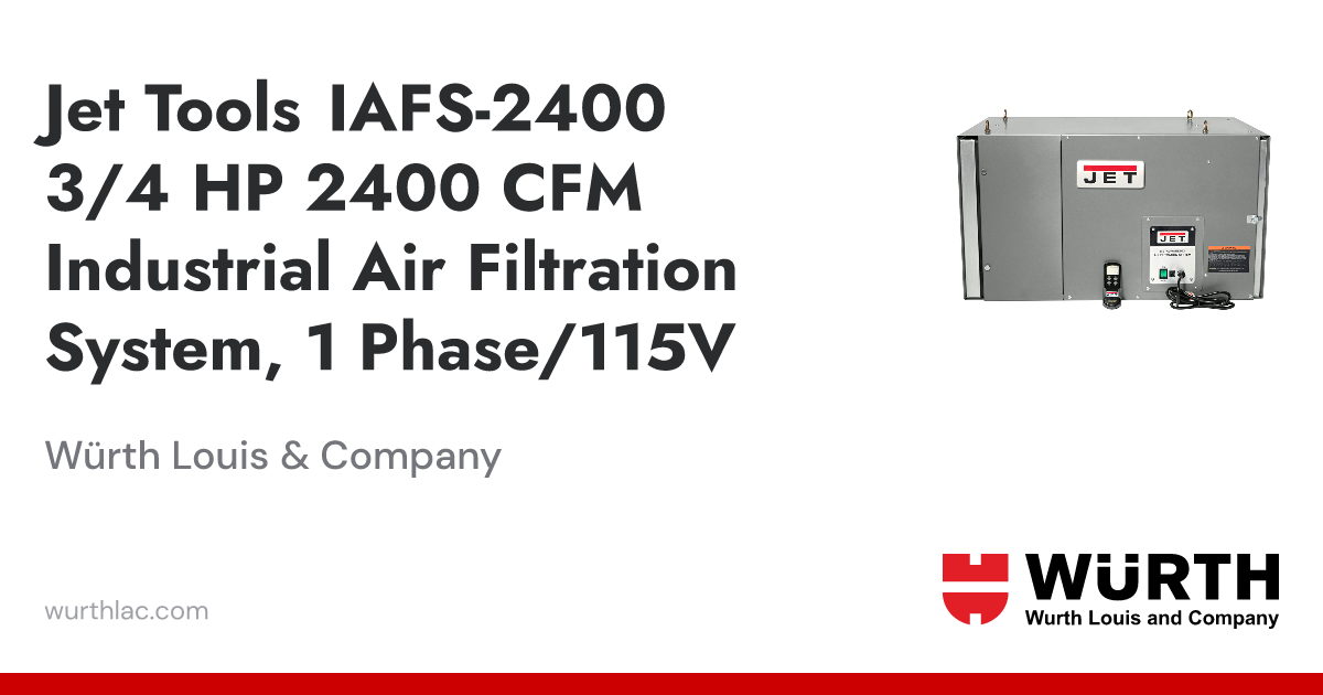 Jet Tools IAFS-2400 3/4 HP 2400 CFM Industrial Air Filtration System, 1 ...