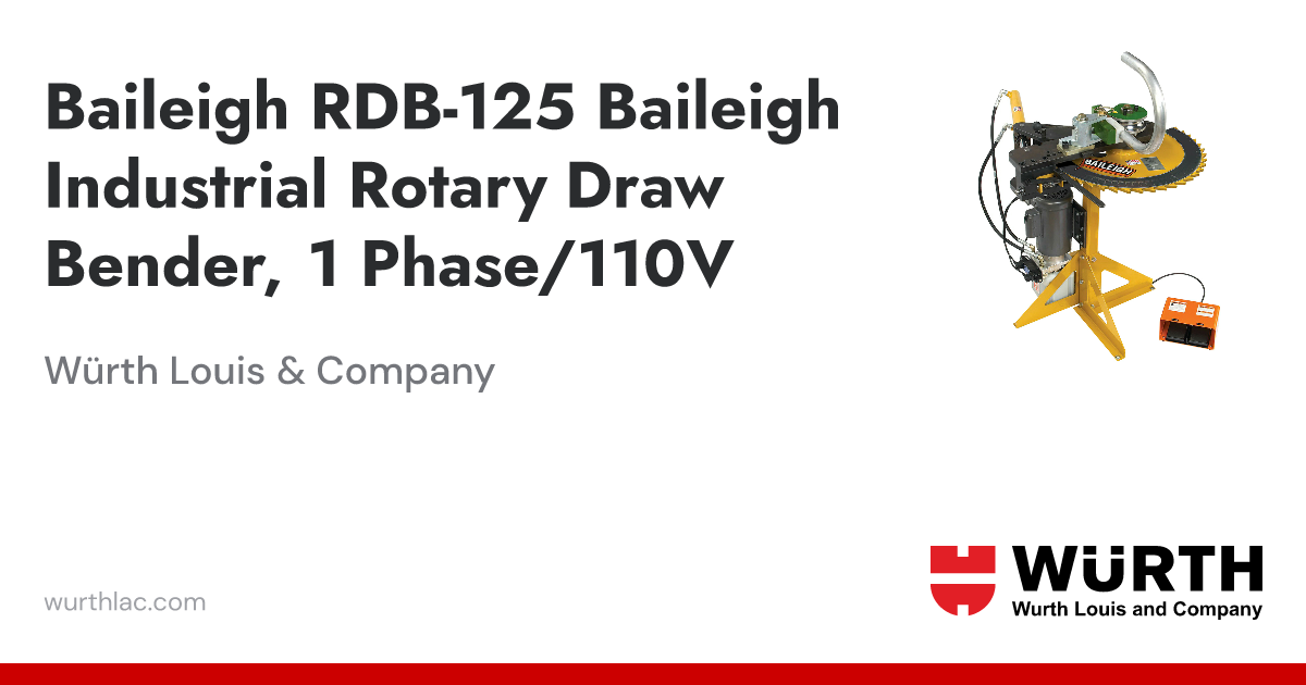 Baileigh RDB-125 Baileigh Industrial Rotary Draw Bender, 1 Phase/110V ...