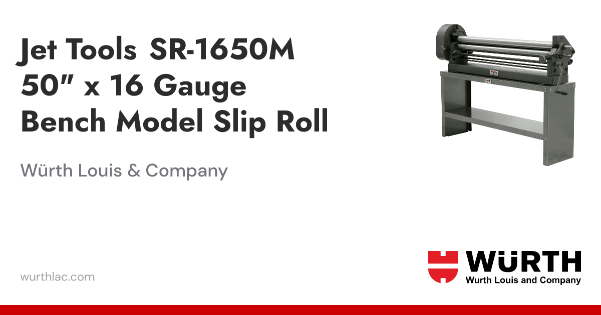 Jet Tools SR-1650M 50" x 16 Gauge Bench Model Slip Roll | Würth Louis ...