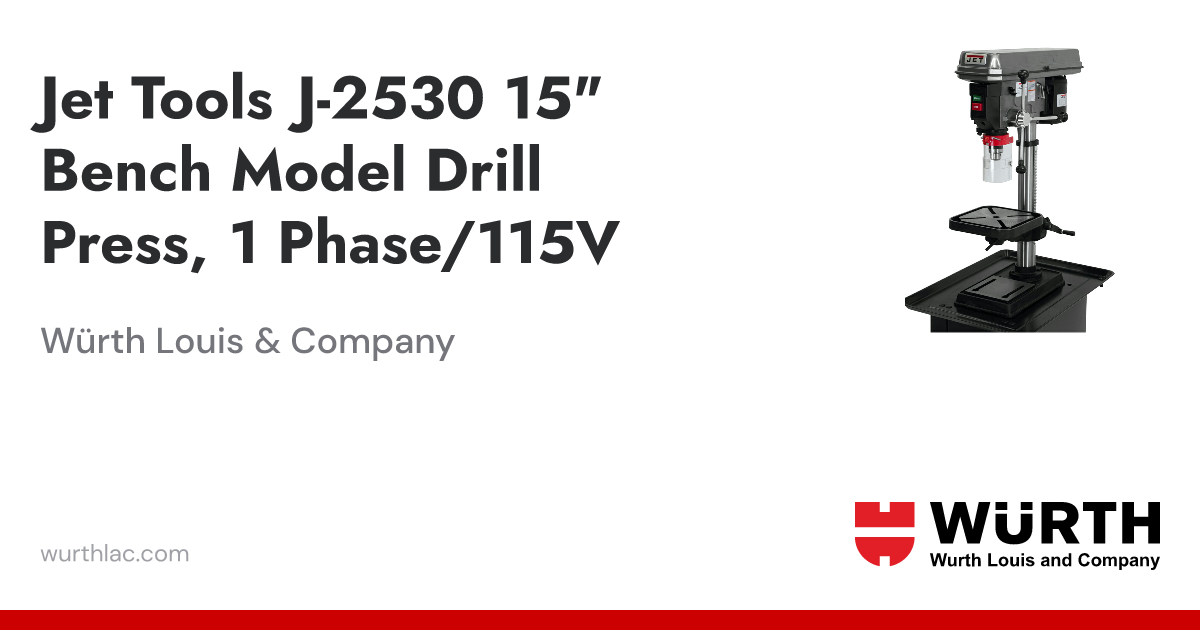 Jet Tools J-2530 15" Bench Model Drill Press, 1 Phase/115V | Würth ...