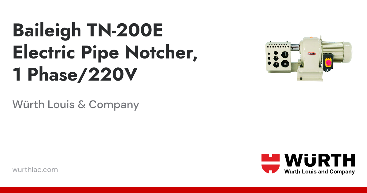 Baileigh TN-200E Electric Pipe Notcher, 1 Phase/220V | Würth Louis ...