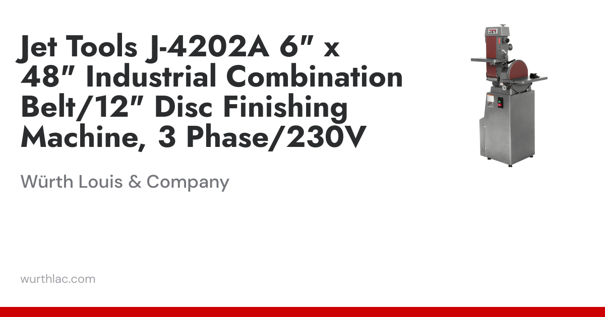 Jet Tools J-4202A 6" x 48" Industrial Combination Belt/12" Disc ...