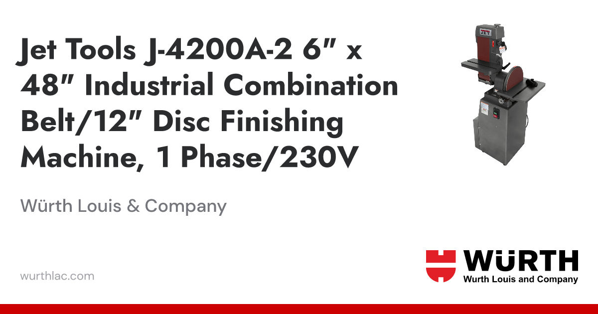 Jet Tools J-4200A-2 6" x 48" Industrial Combination Belt/12" Disc ...