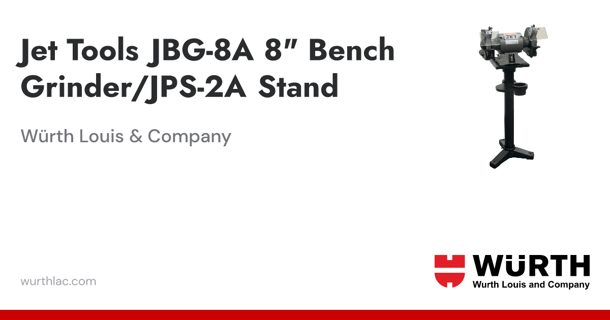 Jet Tools JBG-8A 8" Bench Grinder/JPS-2A Stand | Würth Louis & Company