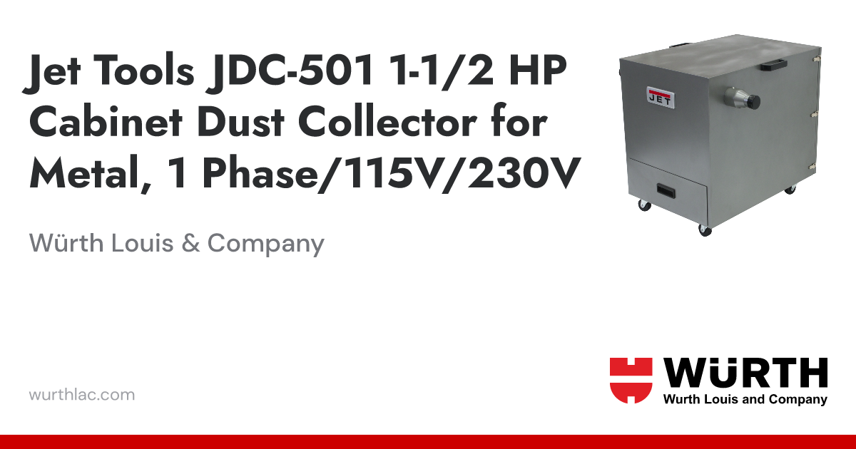 Jet Tools JDC-501 1-1/2 HP Cabinet Dust Collector for Metal, 1 Phase ...
