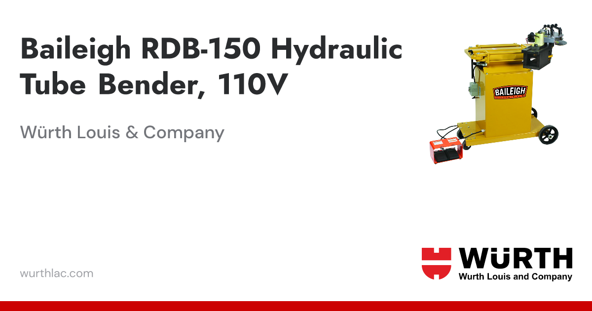 Baileigh RDB-150 Hydraulic Tube Bender, 110V | Würth Louis & Company