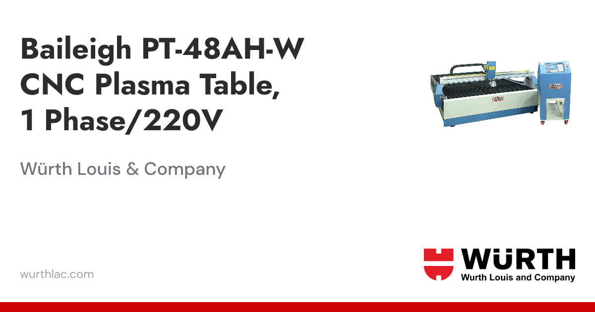 Baileigh PT-48AH-W CNC Plasma Table, 1 Phase/220V | Würth Louis & Company