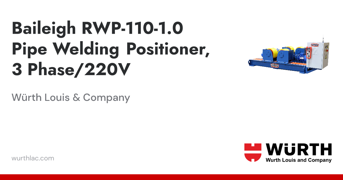Baileigh RWP-110-1.0 Pipe Welding Positioner, 3 Phase/220V | Würth ...
