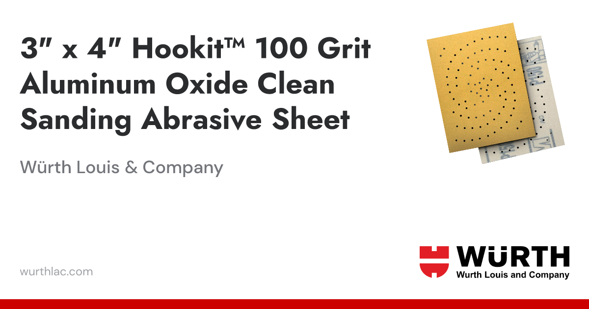 3" x 4" Hookit™ 100 Grit Aluminum Oxide Clean Sanding Abrasive Sheet ...