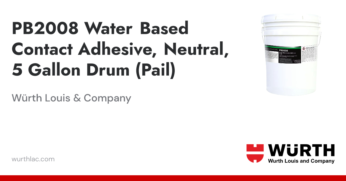 PB2008 Water Based Contact Adhesive, Neutral, 5 Gallon Drum (Pail ...